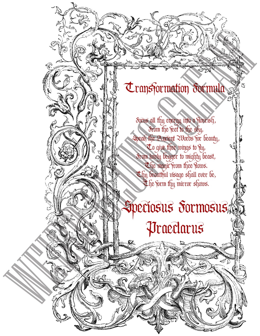 Enchanted Narissa Inspired Spell Book Page - Etsy