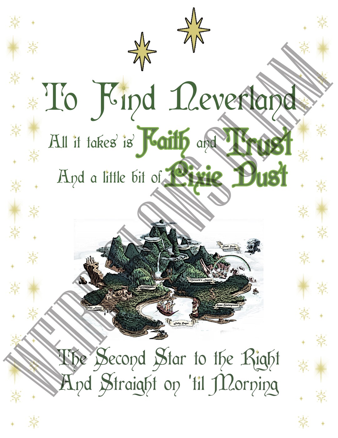 Peter Pan Inspired Spell Book Page - Etsy