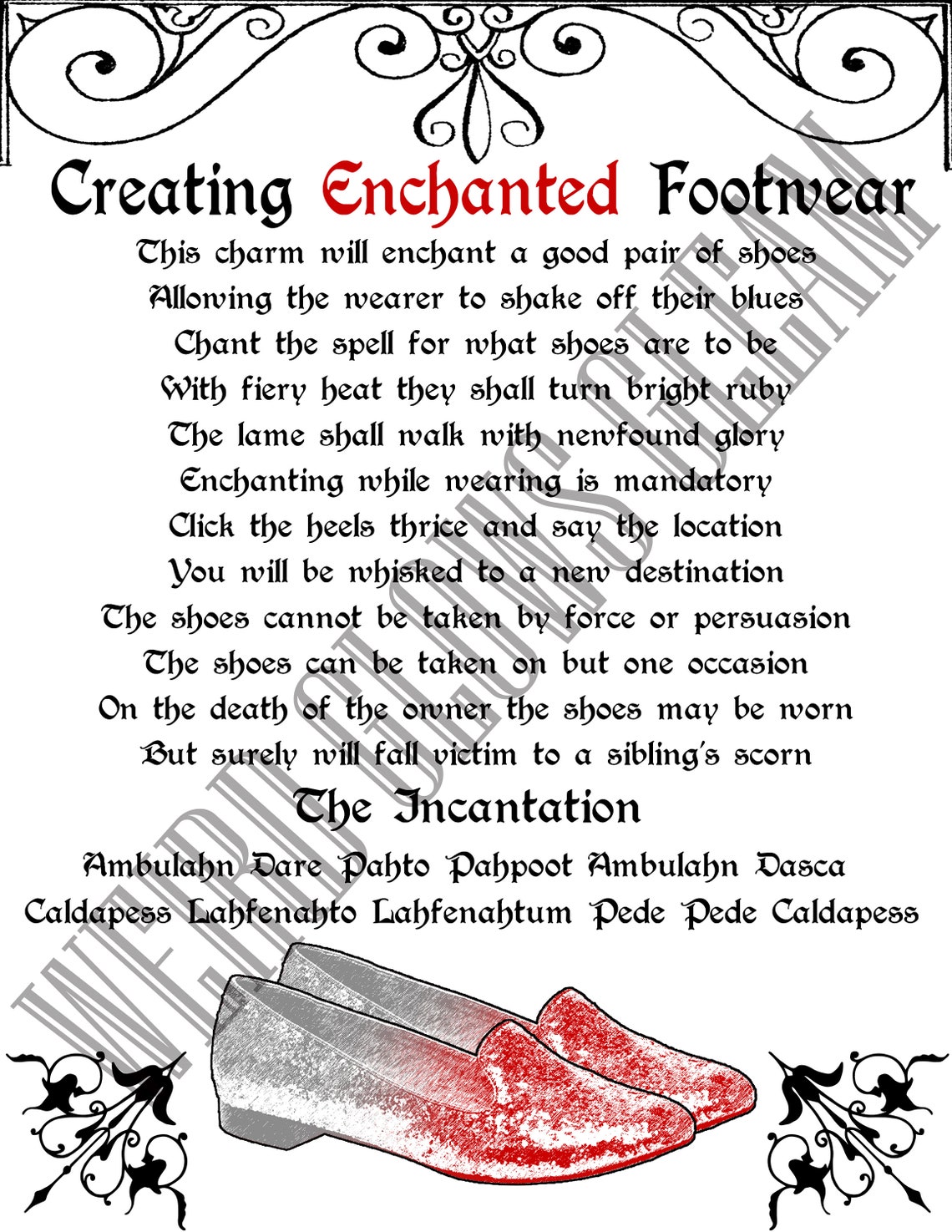 Wicked Witch of the West Inspired Spell Book Pages - Etsy