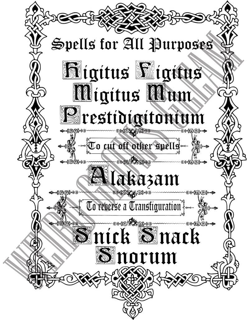 Disney Merlin Spell Book Pages part 1 - Etsy UK