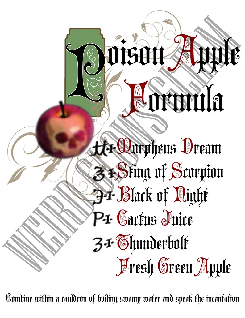 Evil Queen Inspired Spell Book Pages - Etsy