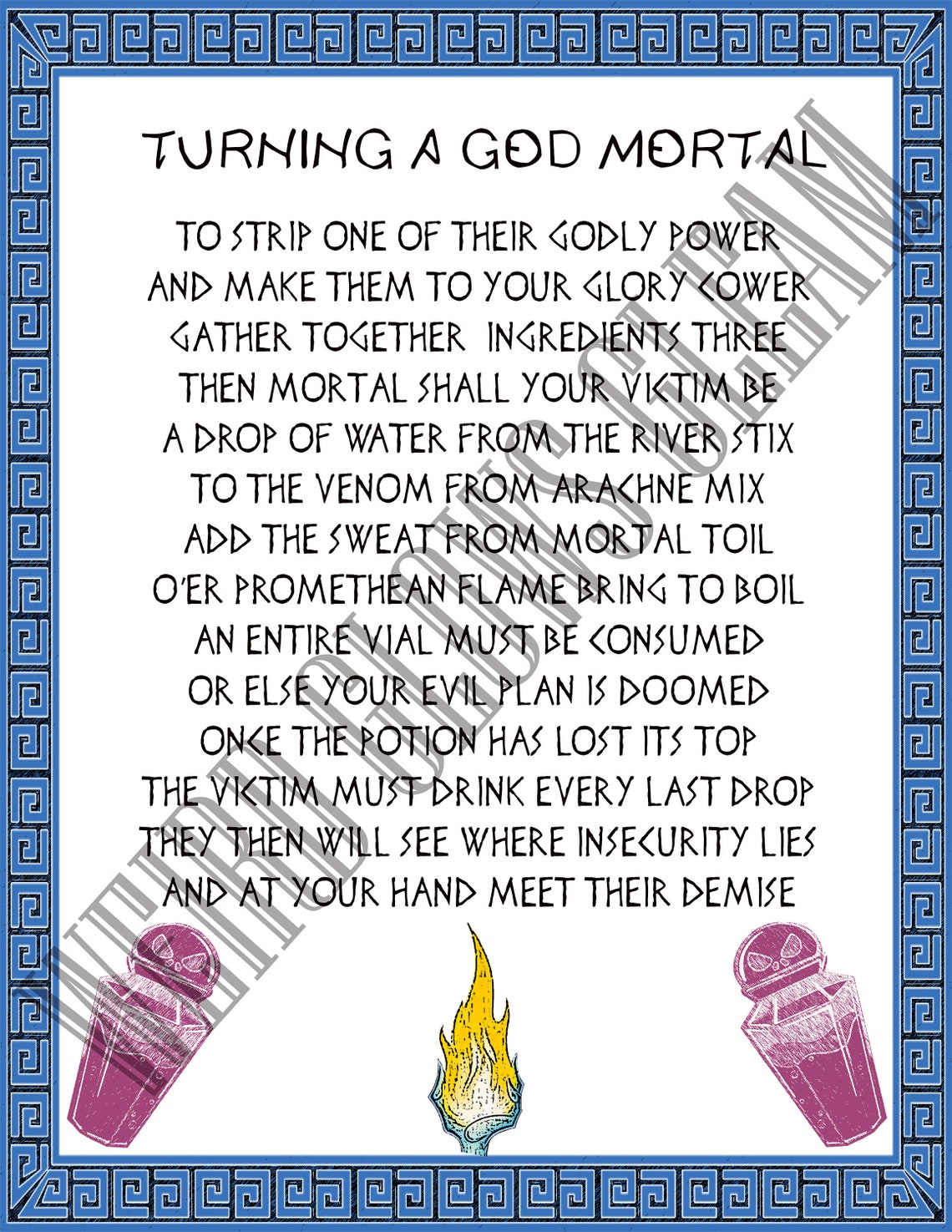 Hades Inspired Spell Book Pages - Etsy