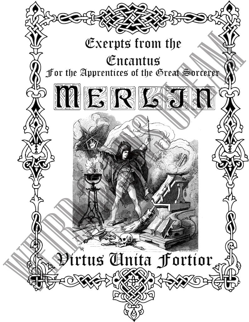 Disney Merlin Spell Book Pages part 1 - Etsy UK