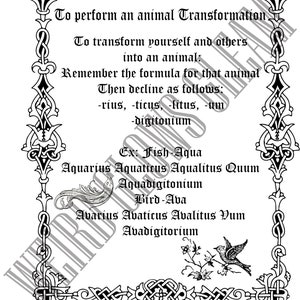 Disney Merlin Spell Book Pages (part 1) - Etsy