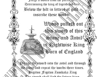 Disney Merlin Spell Book Pages part 1 | Etsy