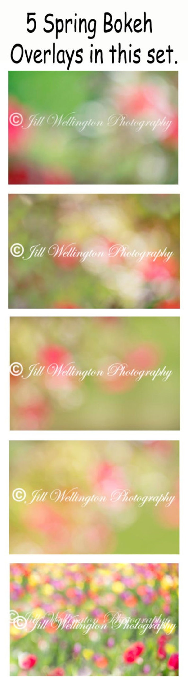 DIGITAL Spring Bokeh Overlays Set of 5 Overlays for - Etsy