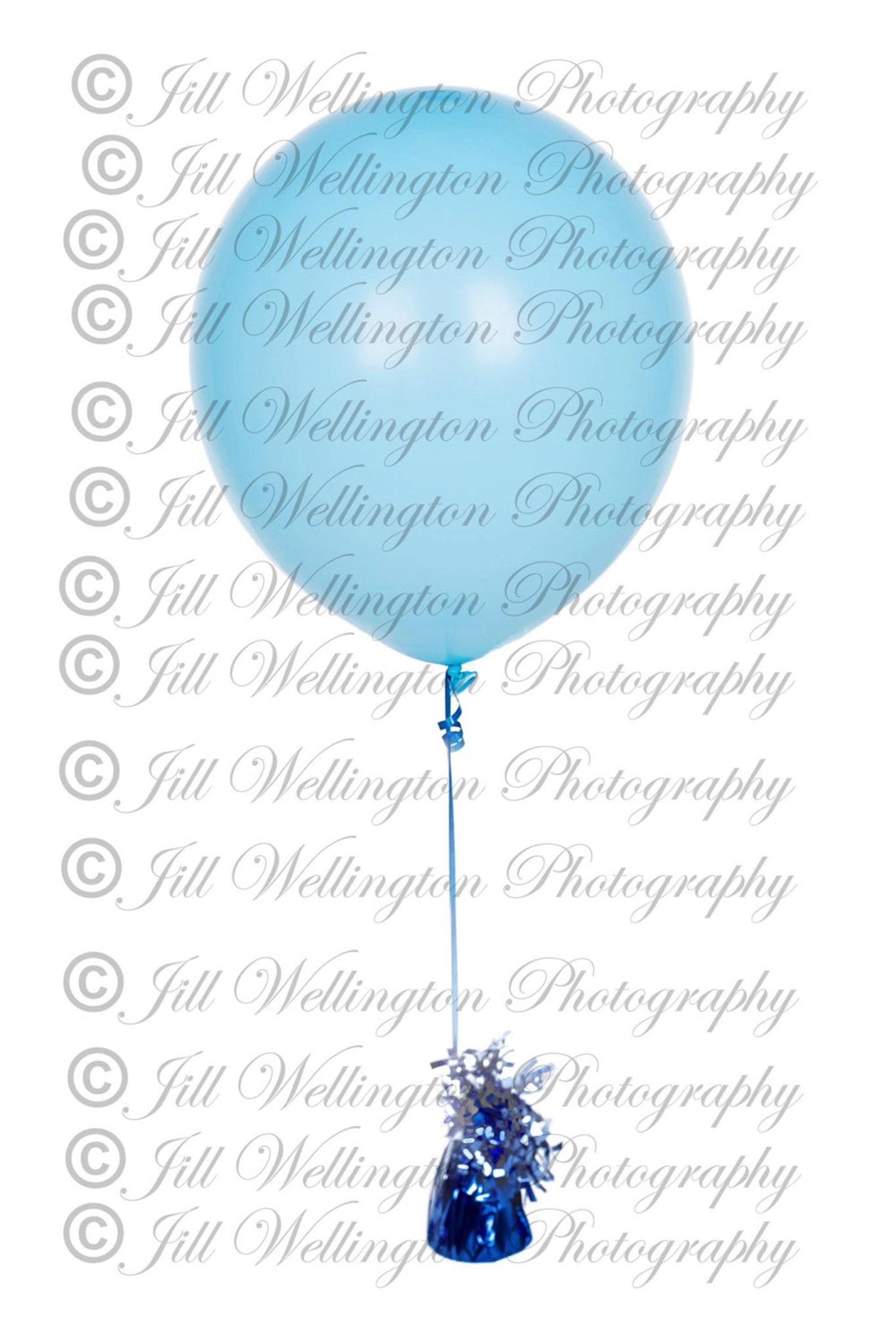 DIGITAL Birthday Balloon Png Overlay, Light Blue, Baby Blue, Blue, for ...