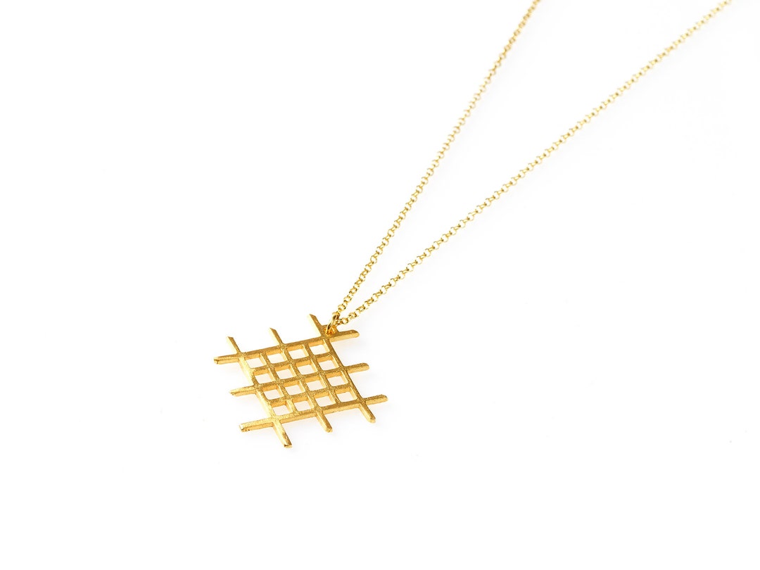 Minimal Geometric Pendant Necklace -sterling Silver 925 - Laces ...