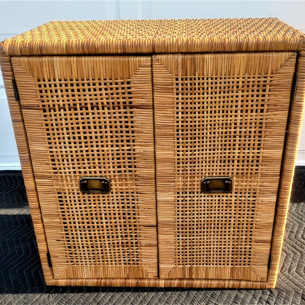 Wicker Console Cabinet - Etsy Wicker Console Cabinet - Etsy