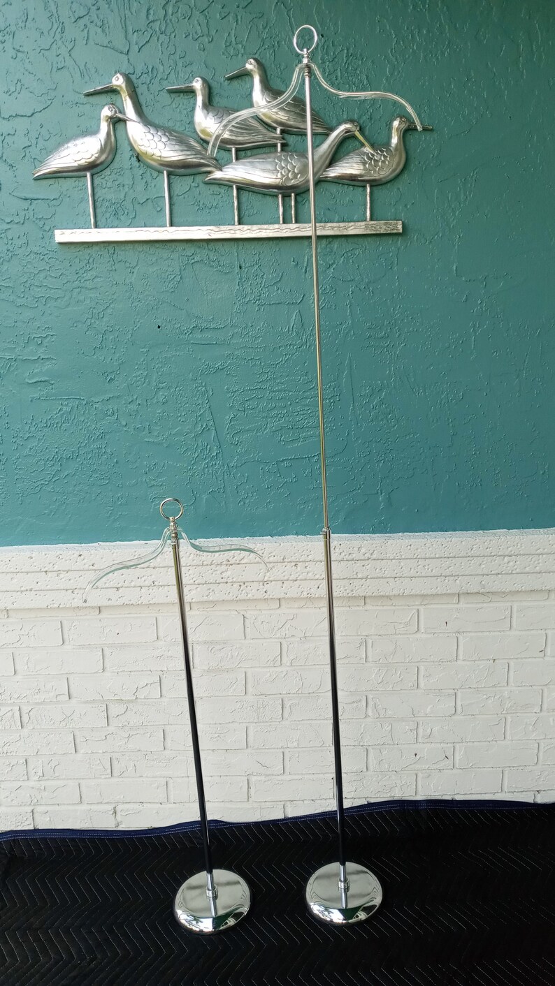 Pair of Mid Century Modern Adjustable Chrome Stand Lucite | Etsy