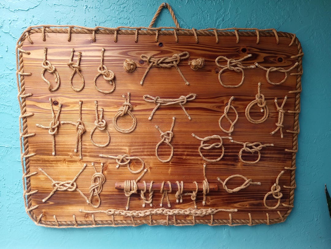 Large Antique Maritime Sailor's Knot Rope Board - Etsy