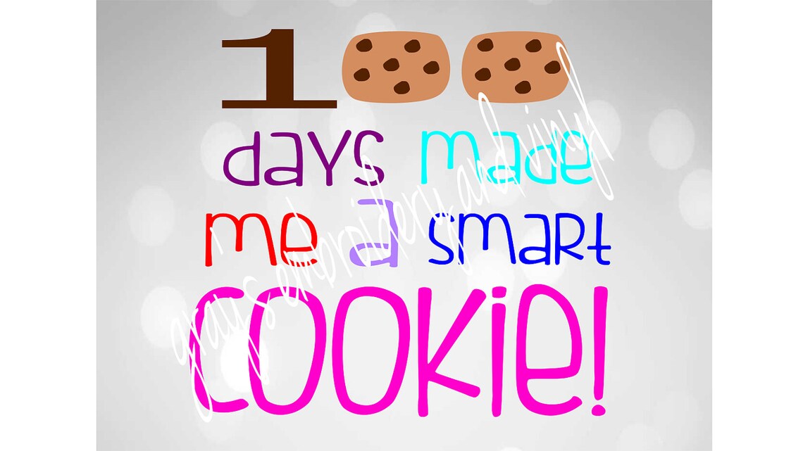 100 Days Made Me a Smart Cookie Svg Dxf - Etsy