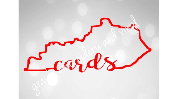Cards Ky State Svg Dxf | Etsy