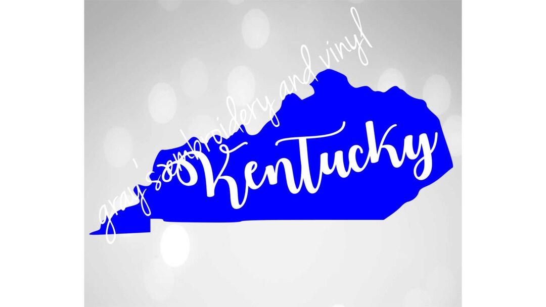 Ky State With Kentucky Svg Dxf - Etsy