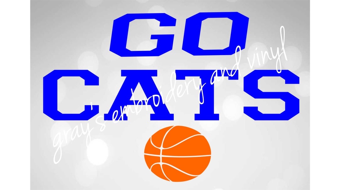 Go Cats Basketball Svg Dxf - Etsy