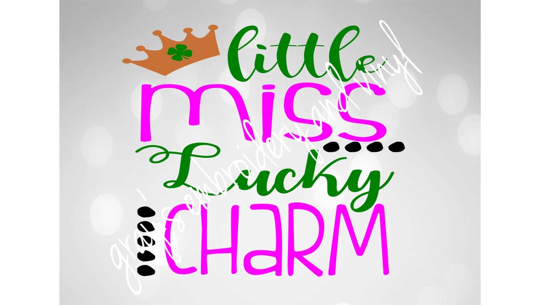 Little Miss Lucky Charm Svg Dxf - Etsy