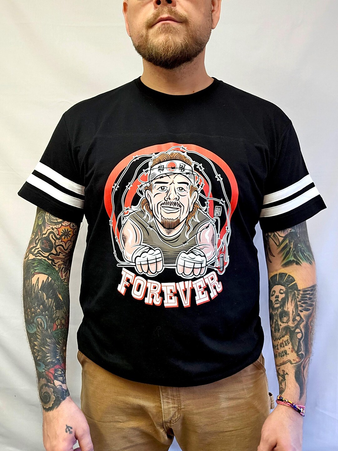 Funker Forever T-shirt - Cheapo Grosso Blackline Artwork Pro Wrestling ...