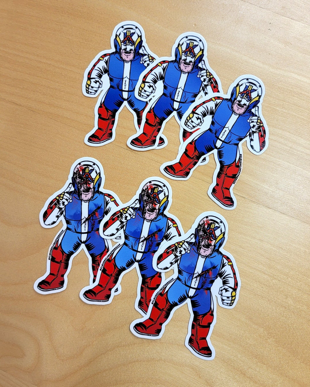 Akiman II 4 Diecut Sticker / Custom Wrestler Weatherproof Vinyl Sticker ...