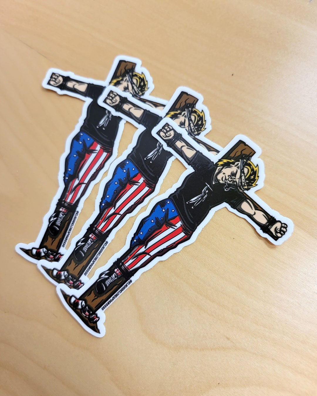 Crucified Sandman 4" Diecut Sticker / Custom Wrestler Weatherproof ...