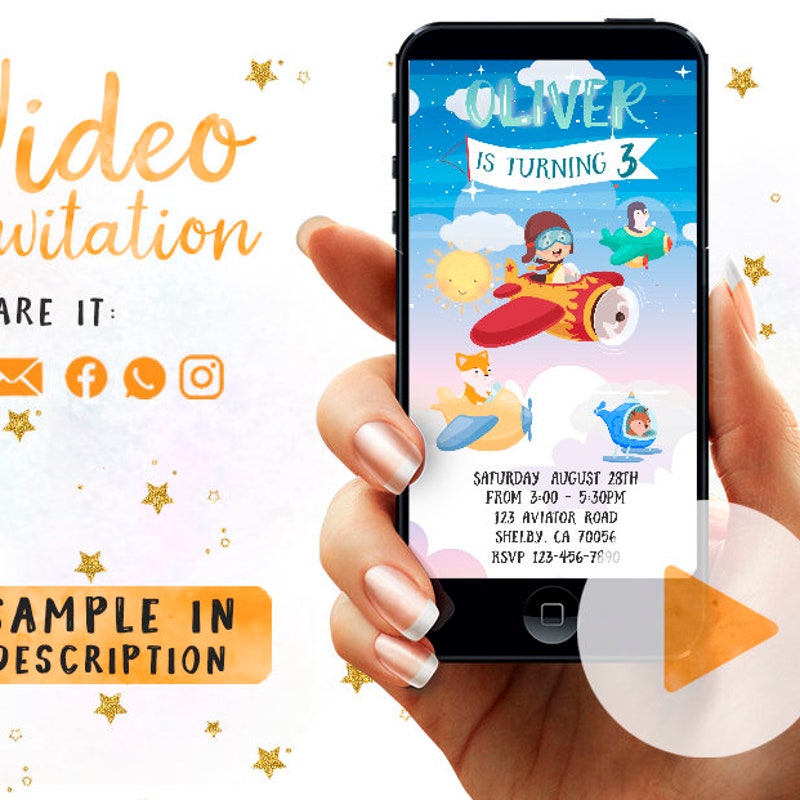 Airplane Invitation - Etsy