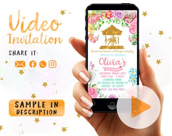 Merry Go Round Invitation - Etsy