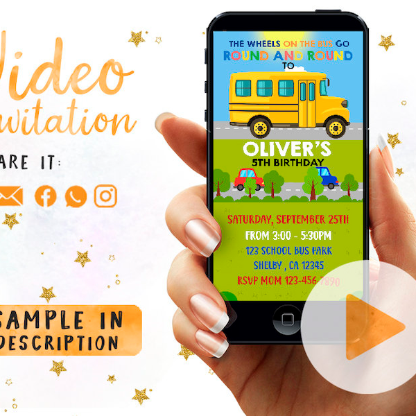 Bus Invitation - Etsy