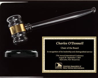 Personalized Engraved Gavel Set With Solid Walnut Presentation - Etsy