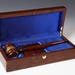 Personalized Engraved Gavel Set With WALNUT Piano Finish Wood Gift Box ...