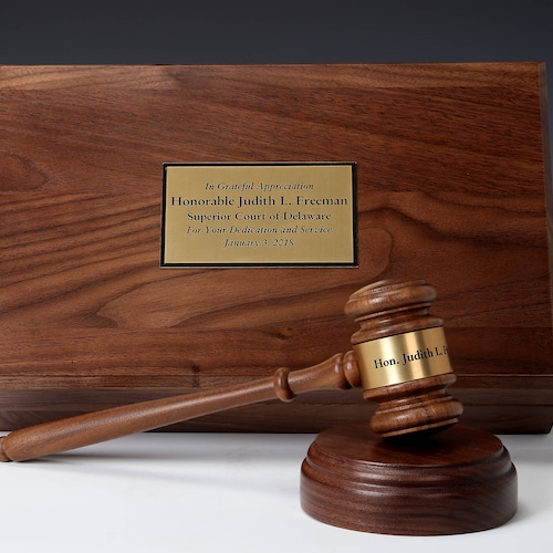 Personalized Engraved Gavel Set With Solid Walnut Presentation - Etsy