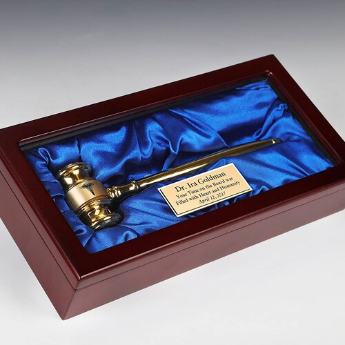 Personalized Solid Brass Engraved Gavel With Gift Box - Etsy