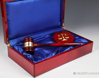 Personalized Engraved Gavel Set With Sounding Block Custom | Etsy