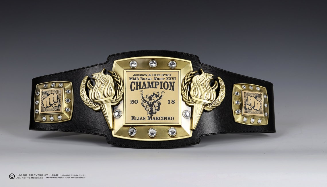 Boxing Championship Belt Trophy Award Perpetual - Etsy