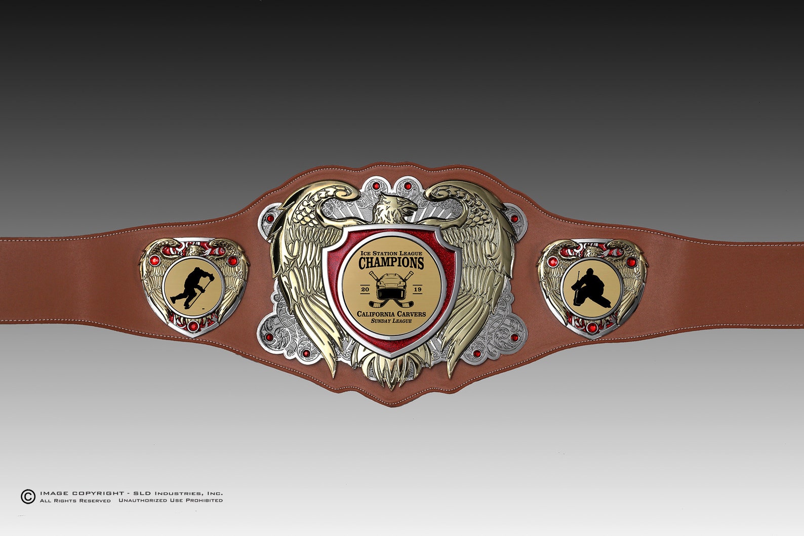 HOCKEY, Championship Belt, Eagle Series, Rawhide or Black Color, Award ...