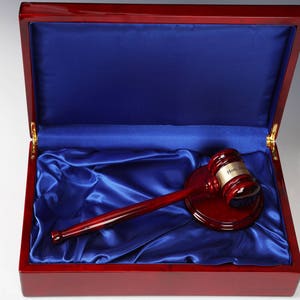 Personalized Engraved Gavel Set With Piano Finish Wood Gift Box ...