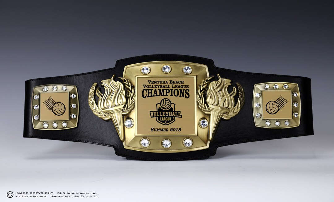 VOLLEYBALL, Championship Belt, Trophy, Award, Perpetual, Personalized ...