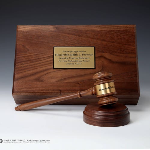 Personalized Solid Brass Engraved Gavel With Gift Box - Etsy