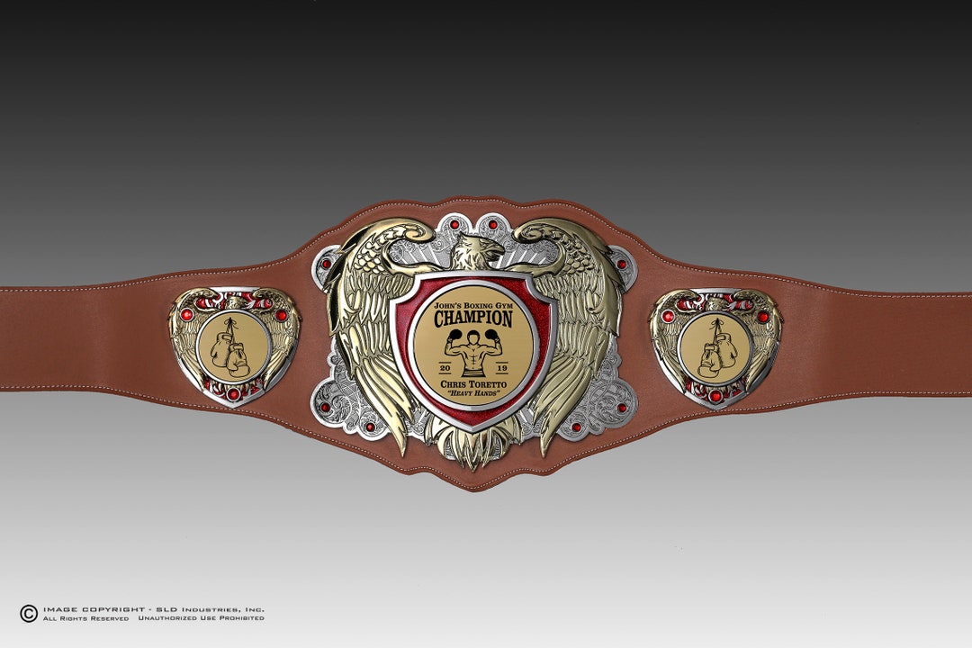 BOXING, Championship Belt, Eagle Series, Rawhide or Black Color, Award ...