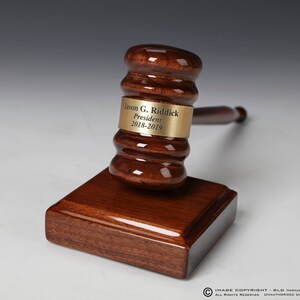 Personalized Engraved Gavel Set With WALNUT Piano Finish Wood Gift Box ...