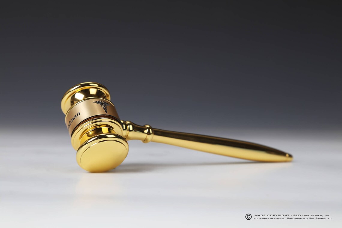 Personalized Solid Brass Engraved Gavel With Gift Box - Etsy