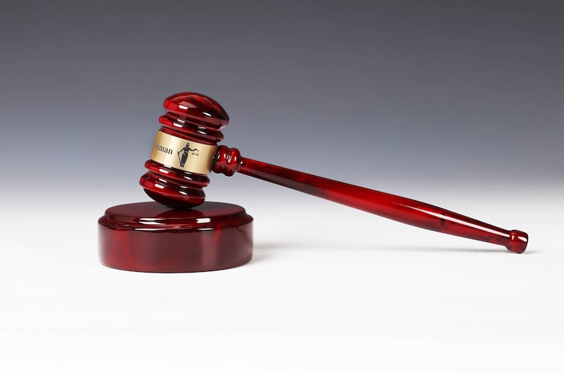 Personalized Engraved Gavel Set With Piano Finish Wood Gift | Etsy