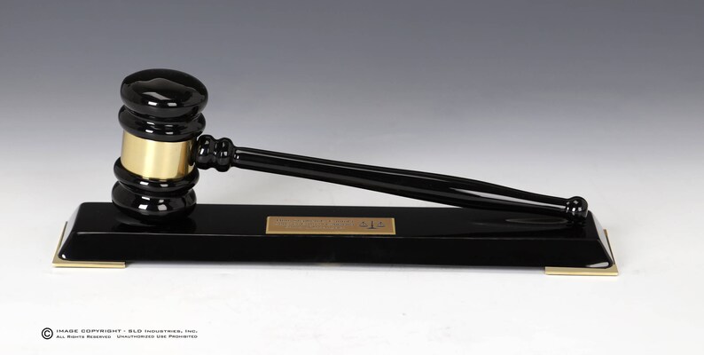 Personalized Engraved Gavel Stand With Gavel Ebony Piano - Etsy