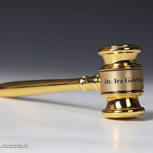 Personalized Solid Brass Engraved Gavel With Gift Box, Engraved Gavel ...