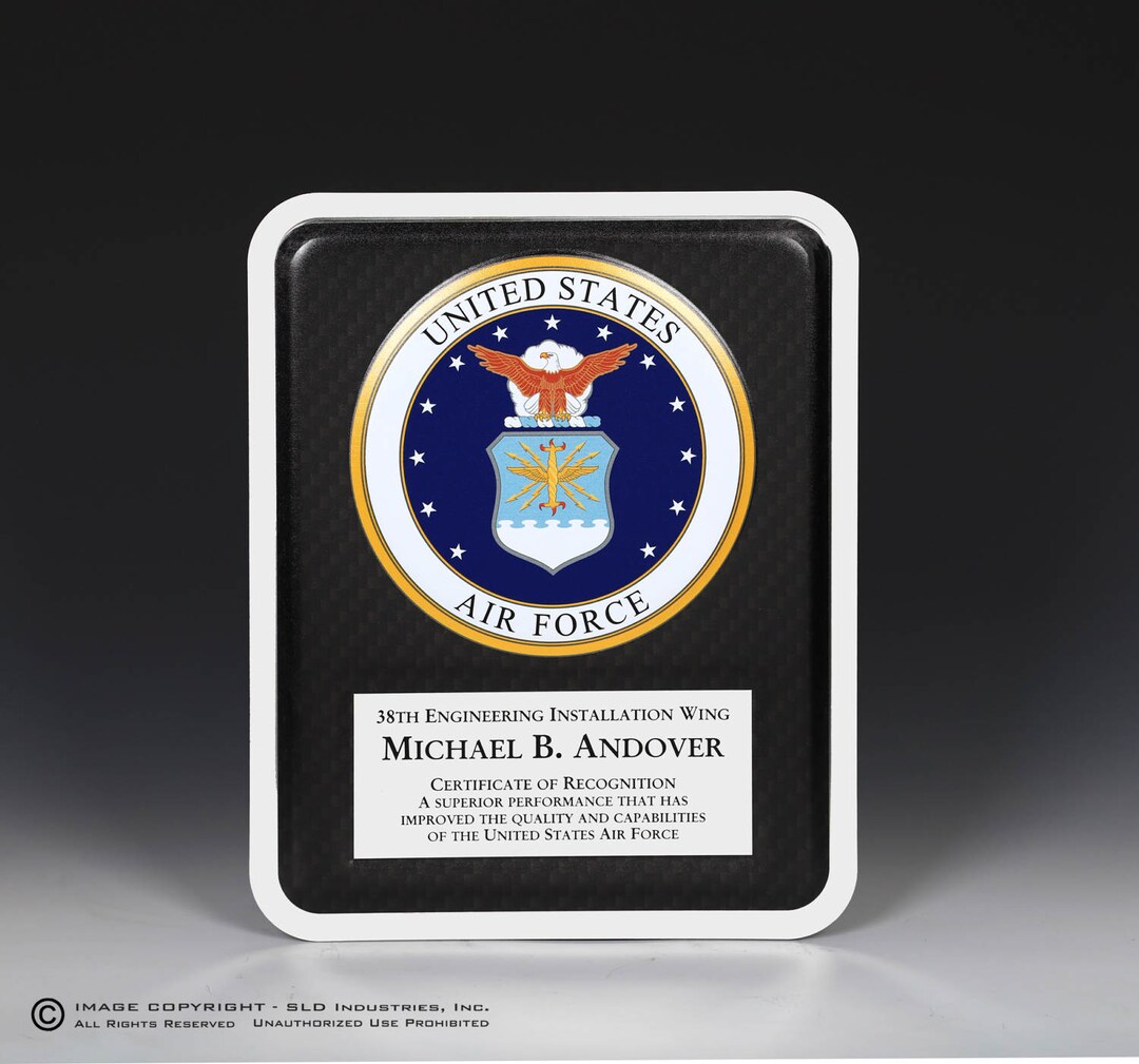 AIR FORCE Plaque Award, Stainless Steel & Chrome Plated Ready to Hang ...