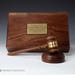 Personalized Engraved Gavel Set SOLID WALNUT Gift Box, 10" Gavel and 4 ...