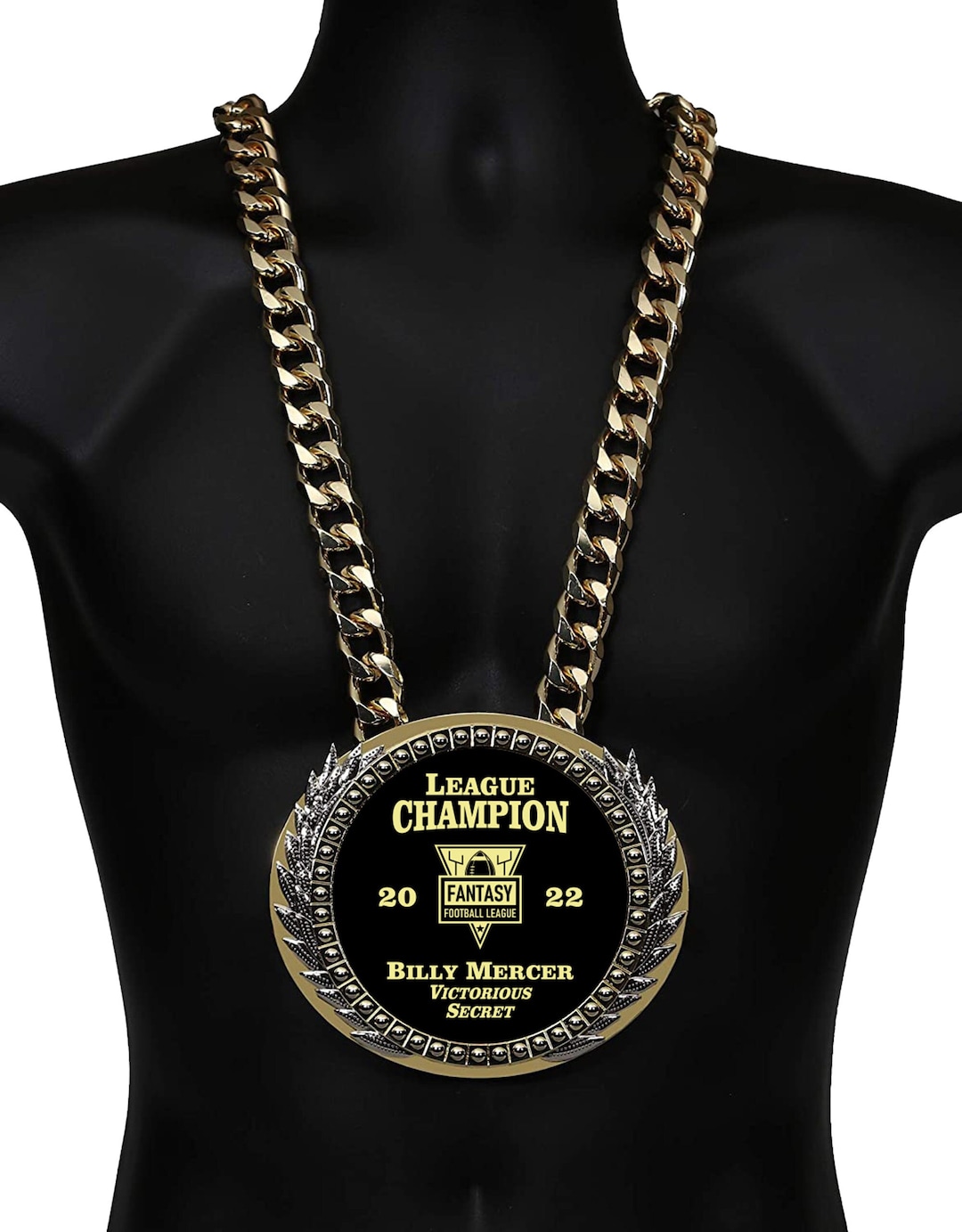 Bling Thing Jr, Championship Belt, Metal Neck Chain, Fantasy Football ...