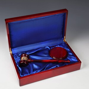Personalized Engraved Gavel Set With Piano Finish Wood Gift Box ...