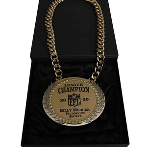 Bling Thing Jr, Championship Belt, Metal Neck Chain, Fantasy Football ...