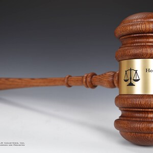 Giant GAVEL, Three Feet Long, Solid Oak, Custom Engraved Gavel Band ...