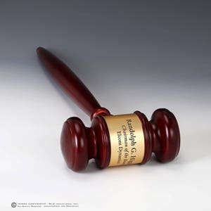 Giant GAVEL, Two Feet Long, Rosewood, Custom Engraved Gavel Band ...