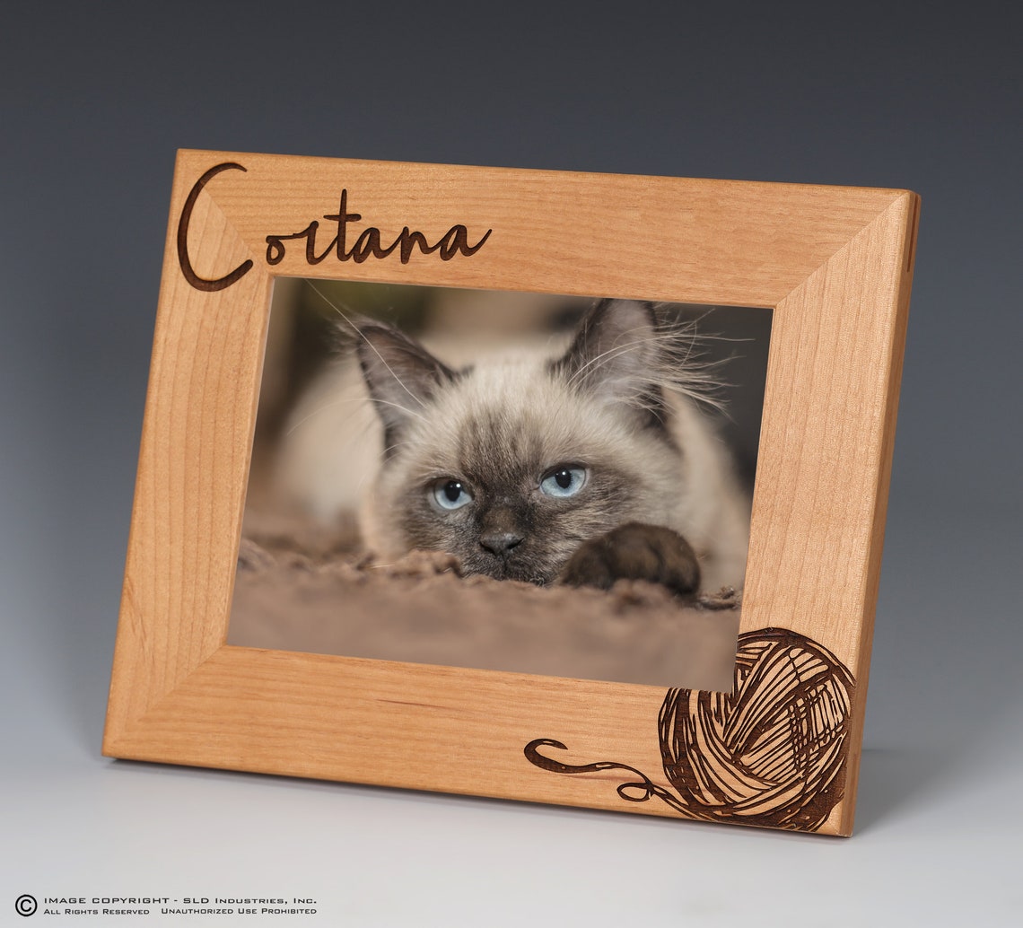 Cat Name Picture Frame, Pet Picture Frame, Custom Engraved ...